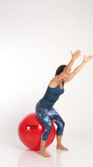 Unloading and sitting down with long back